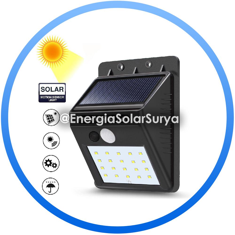 Iluminación Exterior Led Pequeña con panel solar – ENERGIA SOLAR SURYA